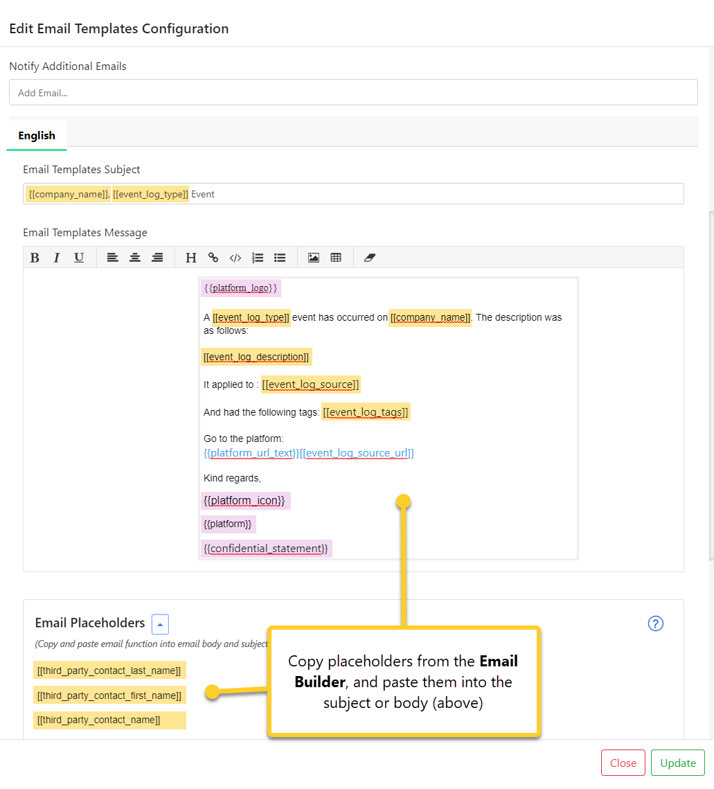 Editing System Email Templates – Ethixbase360