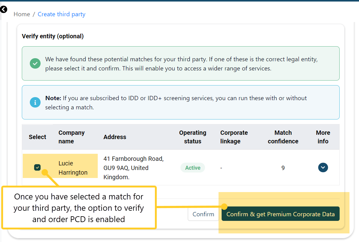 Ordering Premium Corporate Data (PCD) – Ethixbase360