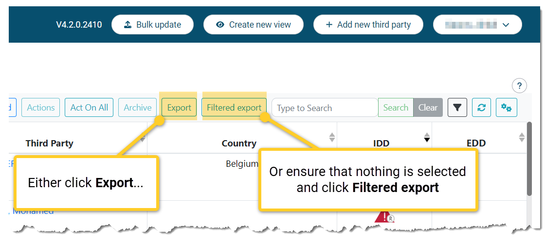 Exporting Third Party Records From EB360 – Ethixbase360