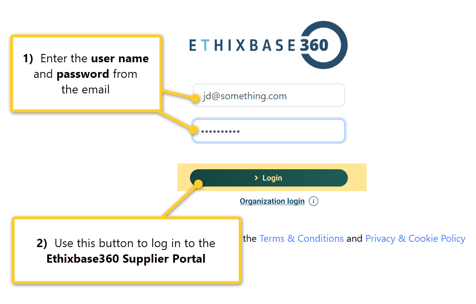 Logging in to the EB360 Supplier Portal – Ethixbase360