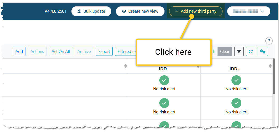 Onboarding a Third Party into EB360 – Ethixbase360