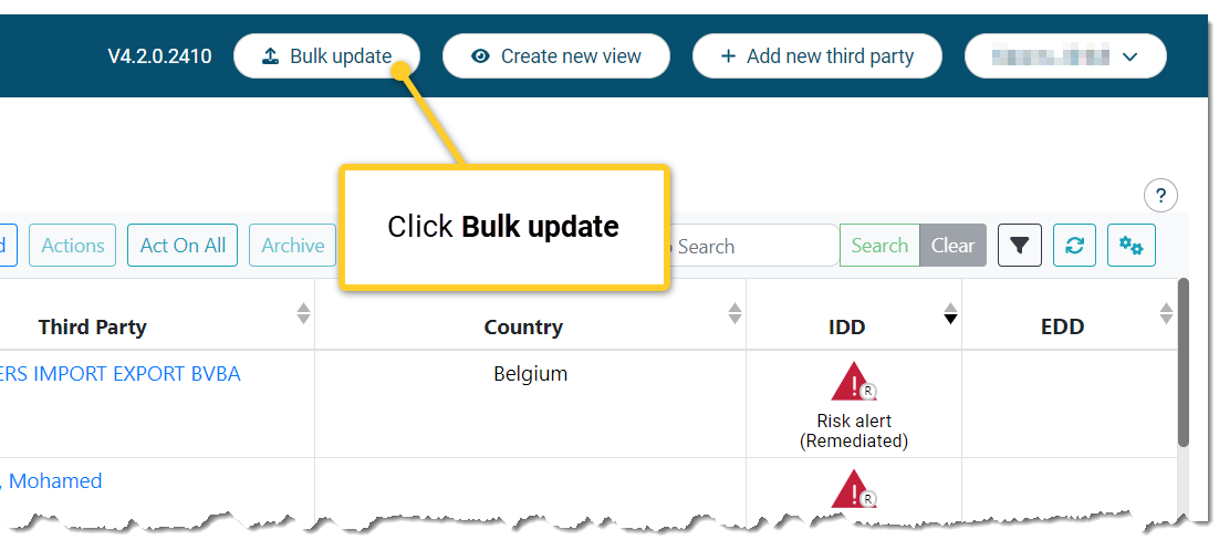 Archiving Third Parties – Ethixbase360