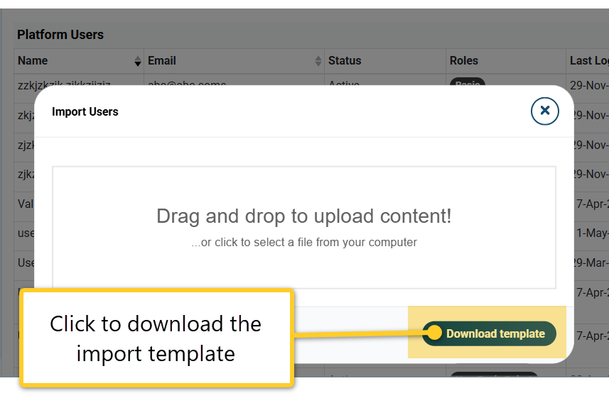 Importing Users – Ethixbase360