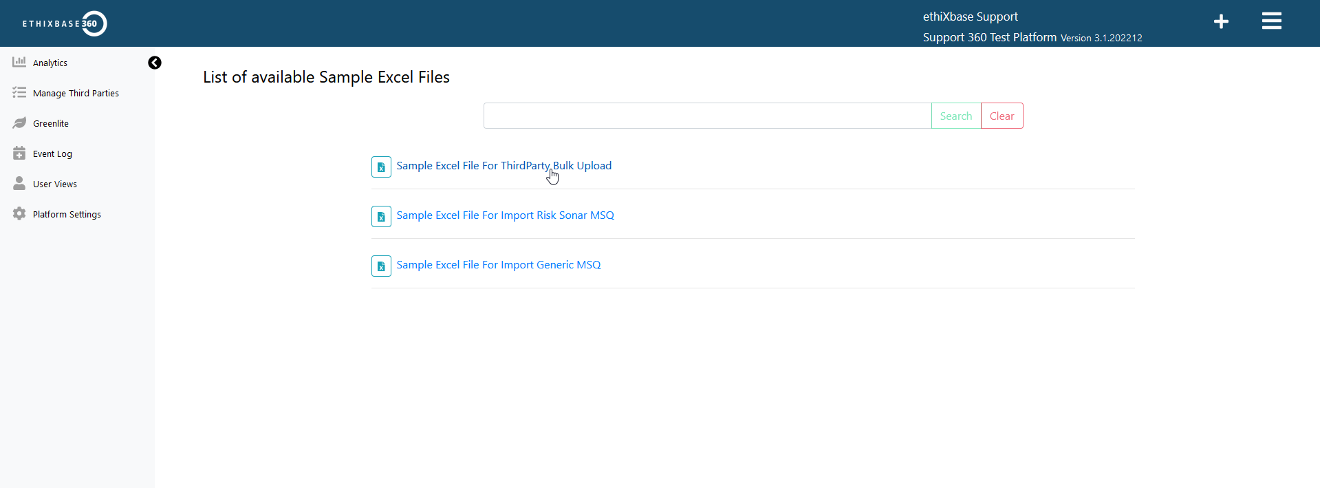 Onboarding Multiple Third Parties into EB360 (Bulk Upload) – Ethixbase360